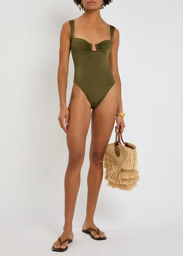 AWAY THAT DAY Cannes One-piece Swimsuit - Olive
