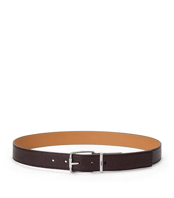 Loewe Leather Logo Buckle Belt - Brown