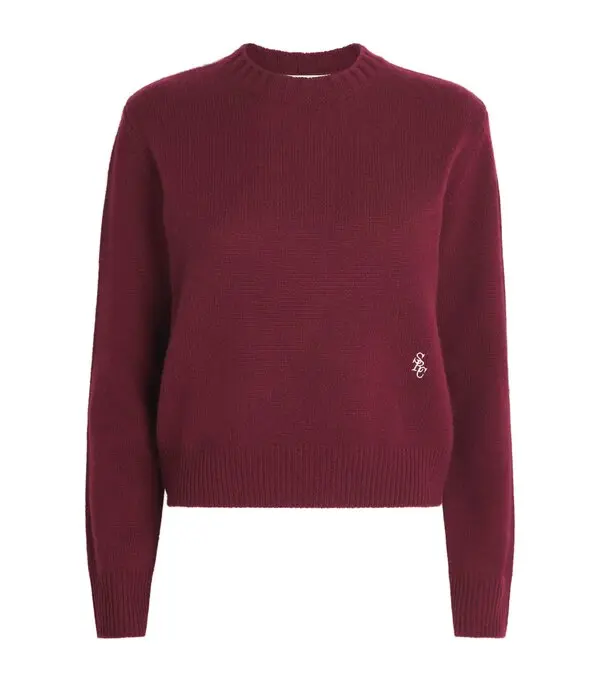 SPORTY & RICH Cashmere-wool Blend Crew Neck Sweater
