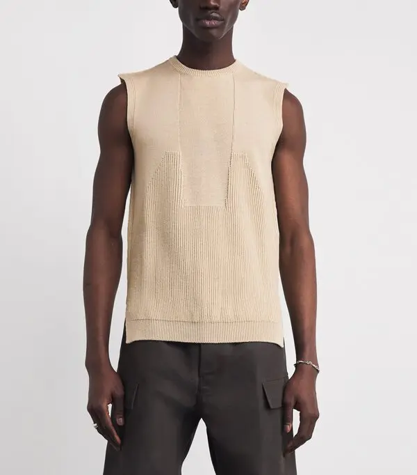 Rick Owens Virgin Wool Jacquard Tank Top