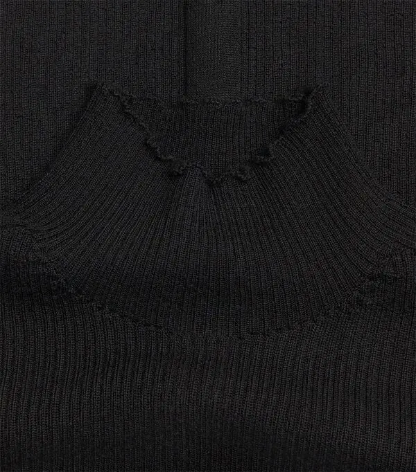 Rick Owens Virgin Wool Ribbed Lupetto Sweater