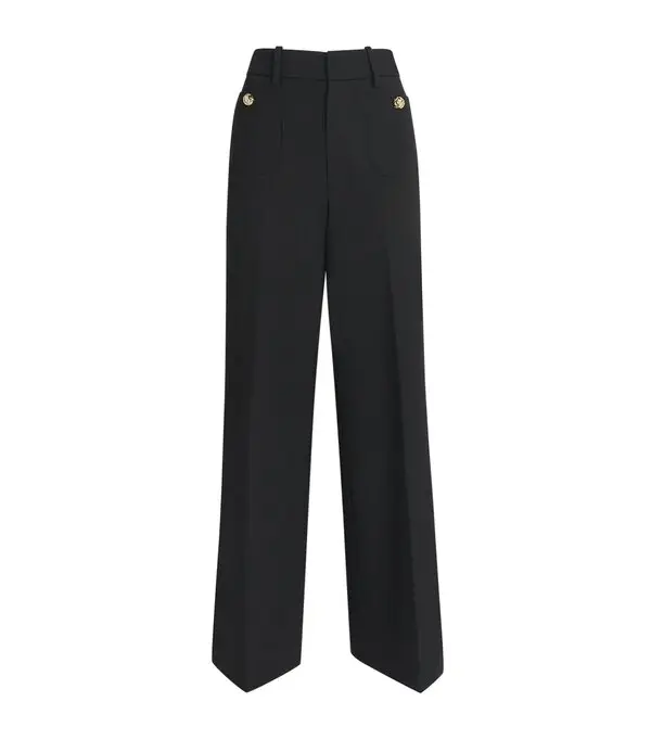 FRAME Wide-leg Palazzo Trousers