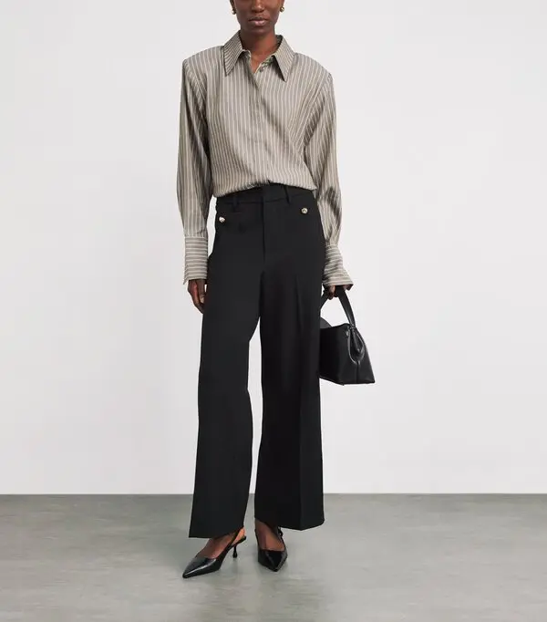 FRAME Wide-leg Palazzo Trousers