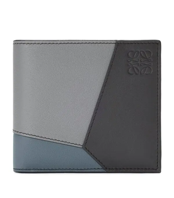 Loewe Leather Puzzle Edge Bifold Wallet - Grey