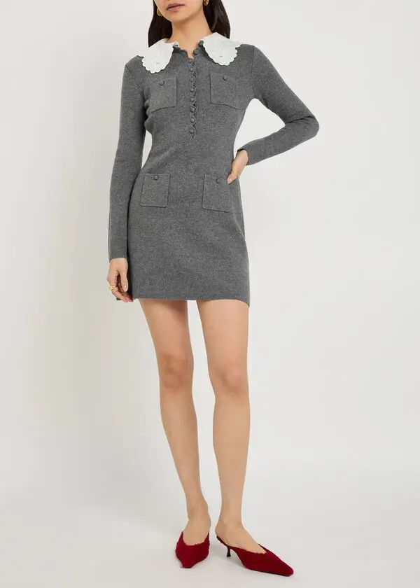 SELF-PORTRAIT Knit Mini Dress
