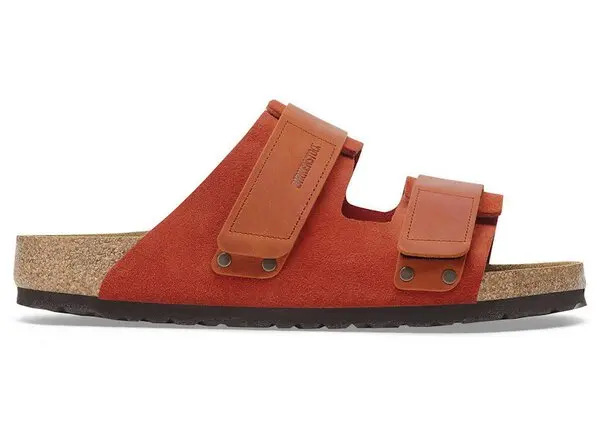 BIRKENSTOCK Uji Nubuck Sandals - Rust Brown