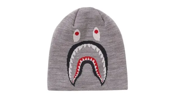 BAPE 2nd Shark Knit Cap 1j80181006 - Gray