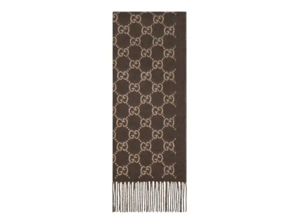 Gucci Gg Cashmere Scarf - Beige