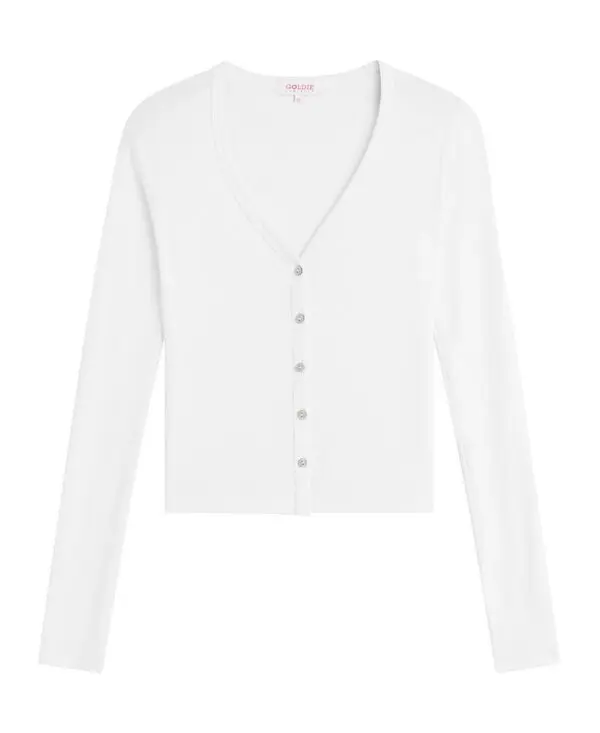 GOLDIE LEWINTER Zoe Mini Cardigan - White