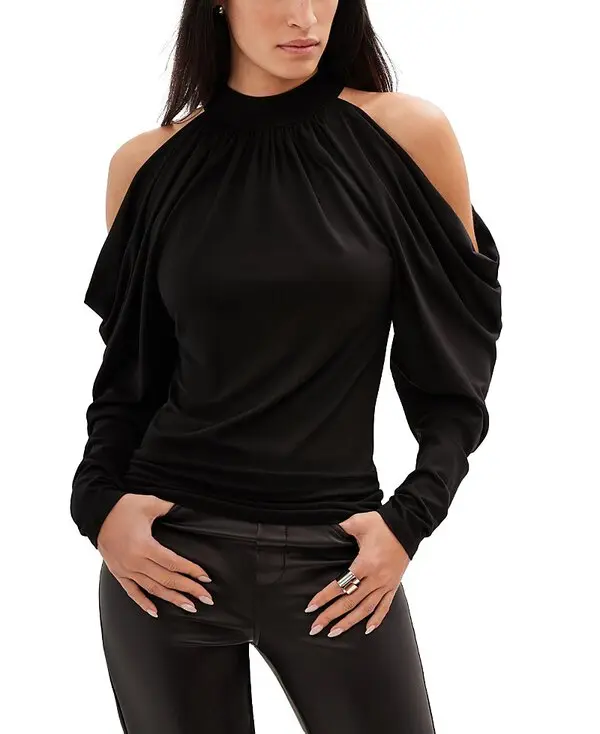 MARCELLA Perry Cold Shoulder Top - Black