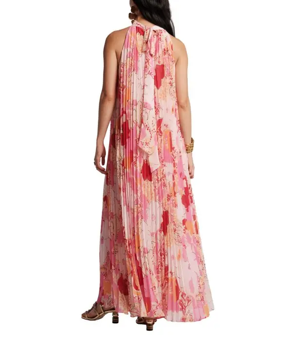 FRANCES VALENTINE Slim Pleated Maxi Dress