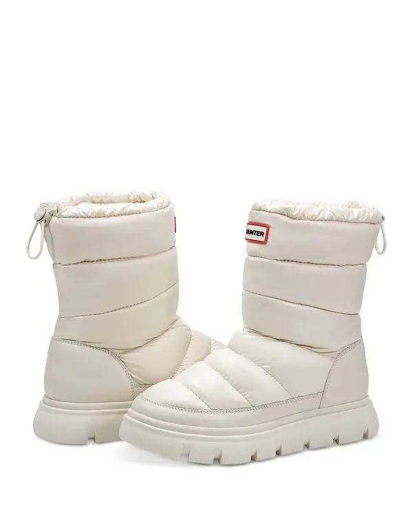 Hunter Maribels 2 Puffer Boots - Ivory