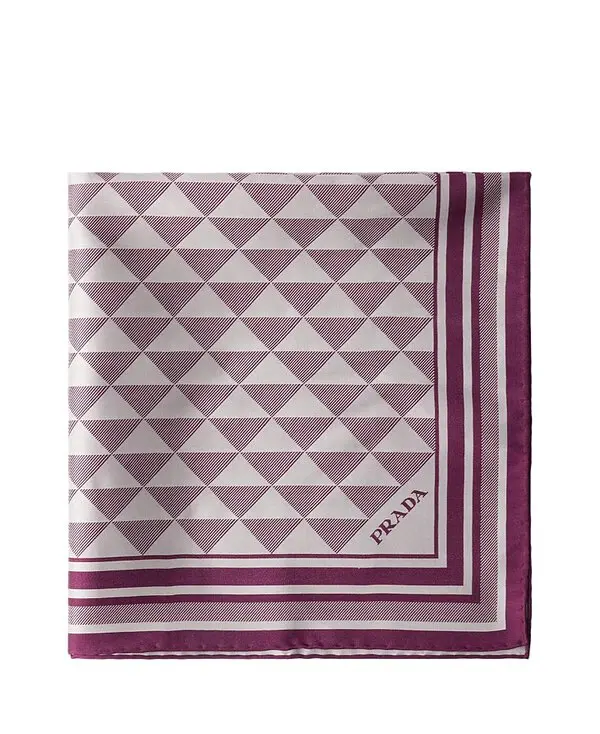 Prada Printed Silk Scarf 90x90 - Bright Pink