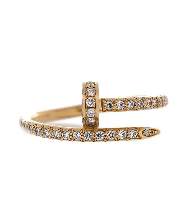 CARTIER Small Juste Un Clou Paved Ring - K Gold