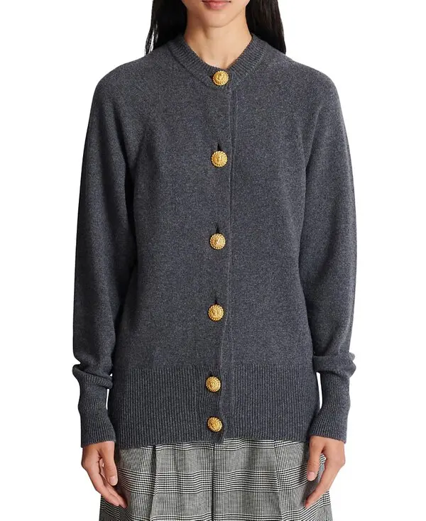 Balmain Buttoned Eco-cashmere Cardigan - Grey