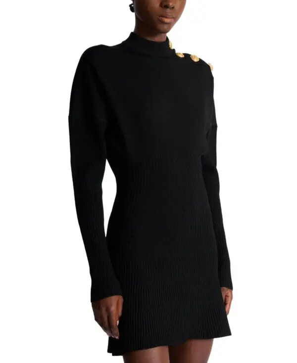 Balmain Short Flared Knit Dress