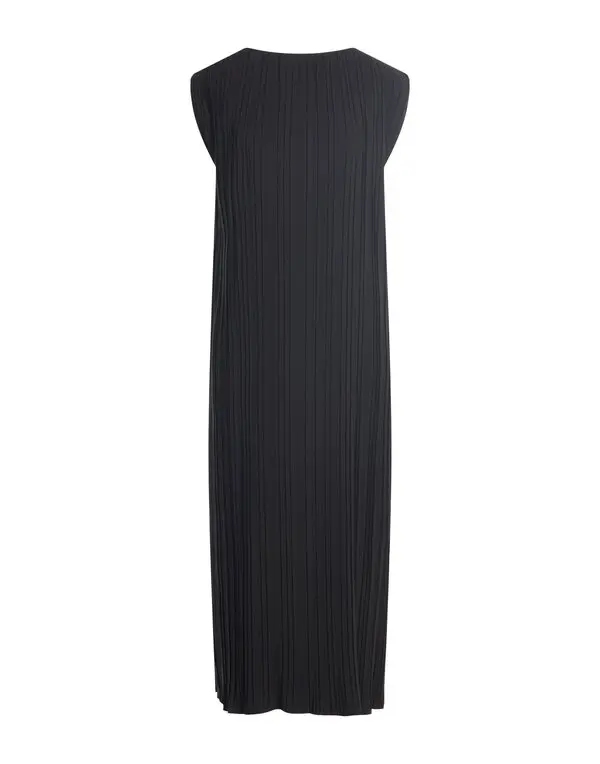 Alpha Studio Polyester Maxi Pleated Dress - Black