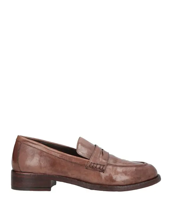 CORAL BLUE Glossed-leather Penny Loafers