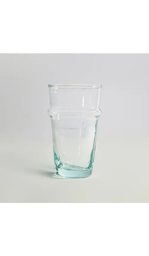 VERVE CULTURE Moroccan Beldi Glassware Set Of 6 In White