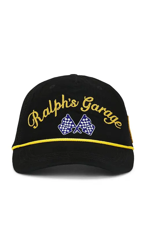 Polo Ralph Lauren Cotton Canvas Vintage Ralph's Garage Trucker Hat - Black