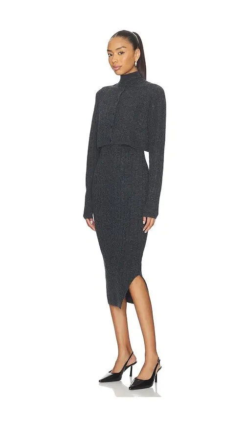 Sabine 2-in-1 Maxi Dress - Charcoal Grey