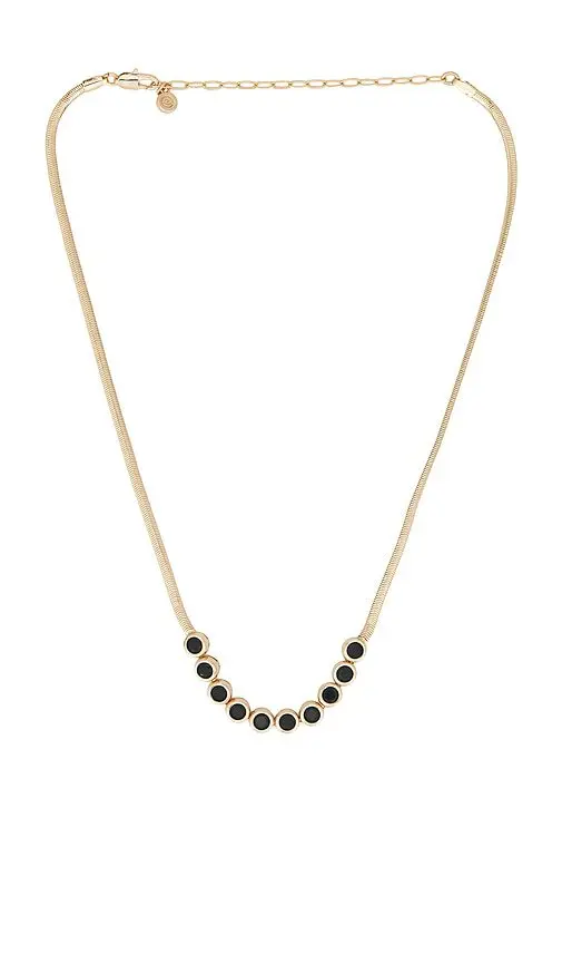 Ettika Gypsy-set Crystal Choker - Black Crystal & Gold