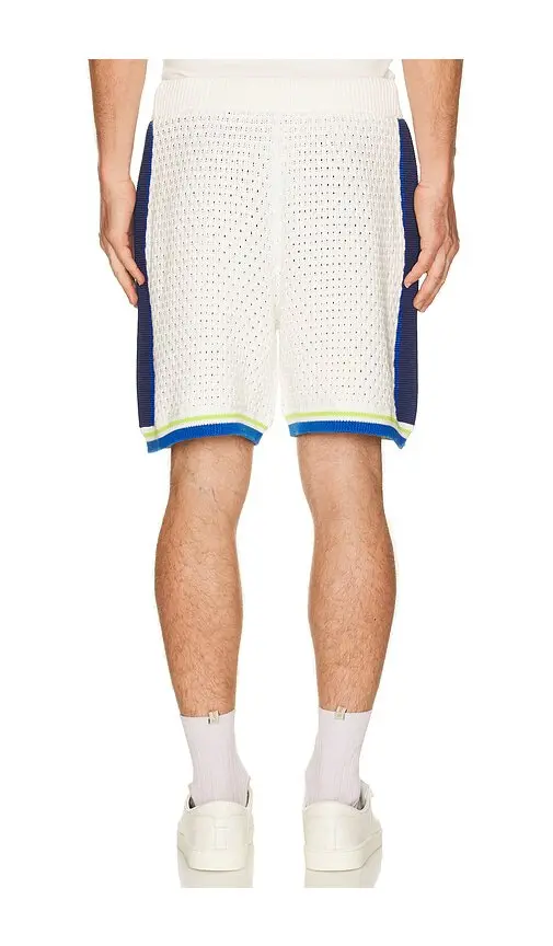 Casablanca Crochet Shorts - White & Blue