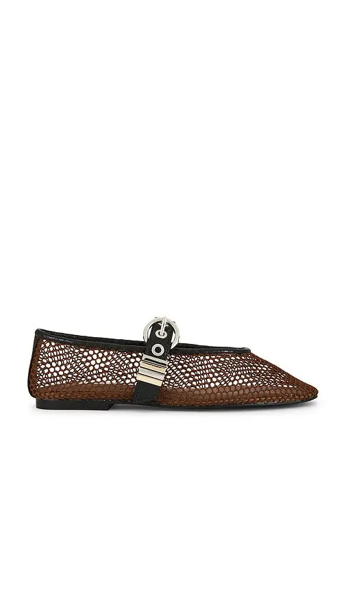 Steve Madden Lucia Flat - Brown Fine Mesh