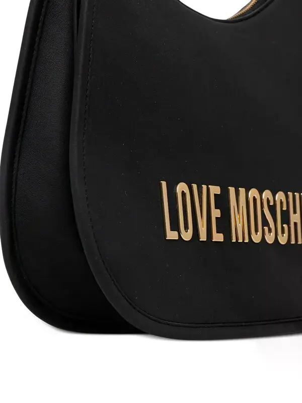 Moschino Logo-plaque Shoulder Bag - Black