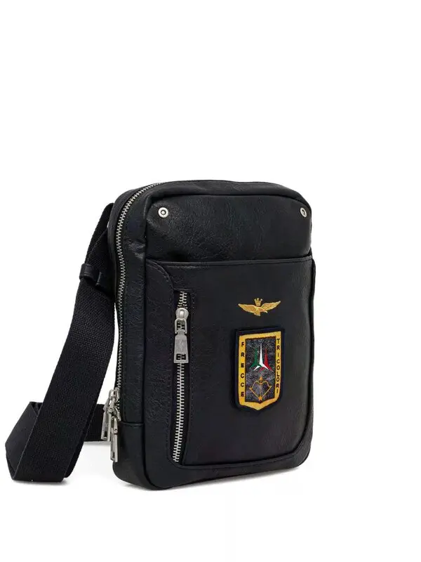 AERONAUTICA MILITARE Zipped Messenger Bag With Appliqué Details - Blue