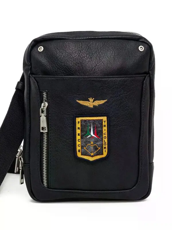 AERONAUTICA MILITARE Zipped Messenger Bag With Appliqué Details