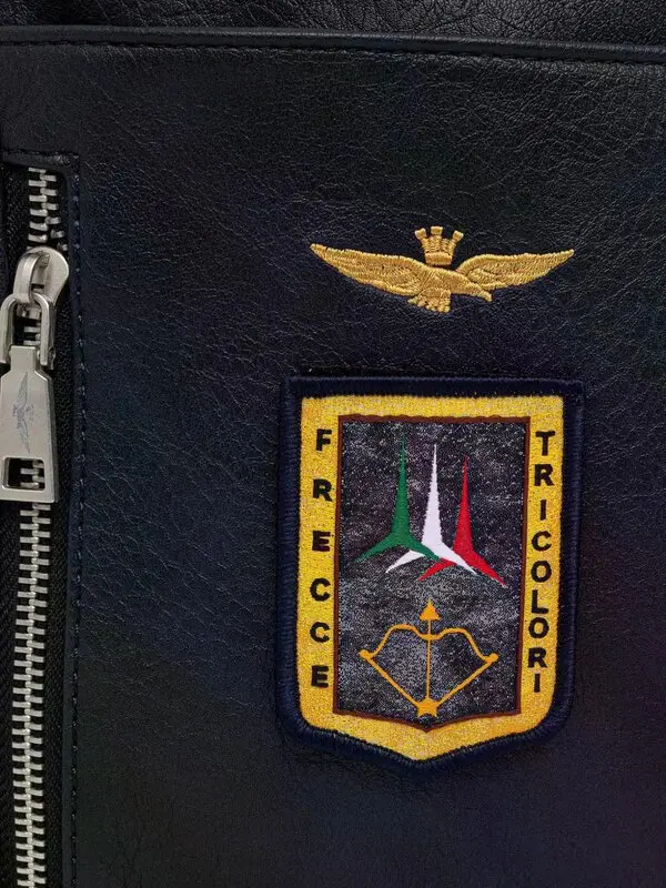 AERONAUTICA MILITARE Zipped Messenger Bag With Appliqué Details