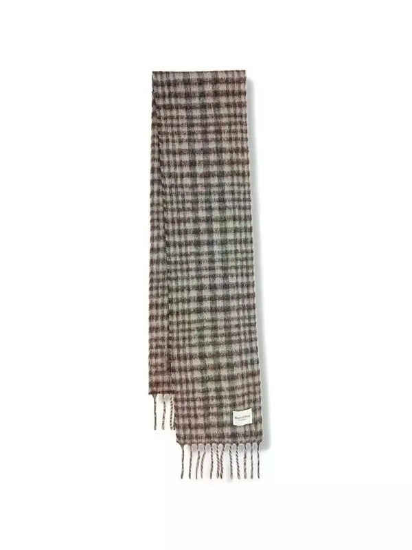Marc O'polo Check-pattern Fringed Scarf - Neutrals