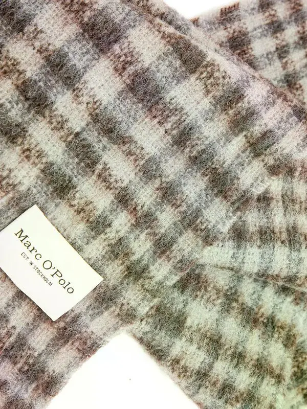 Marc O'polo Check-pattern Fringed Scarf