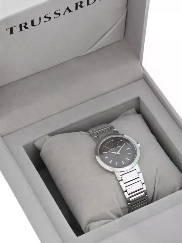 TRUSSARDI Silver Tone 35mm Round Watch