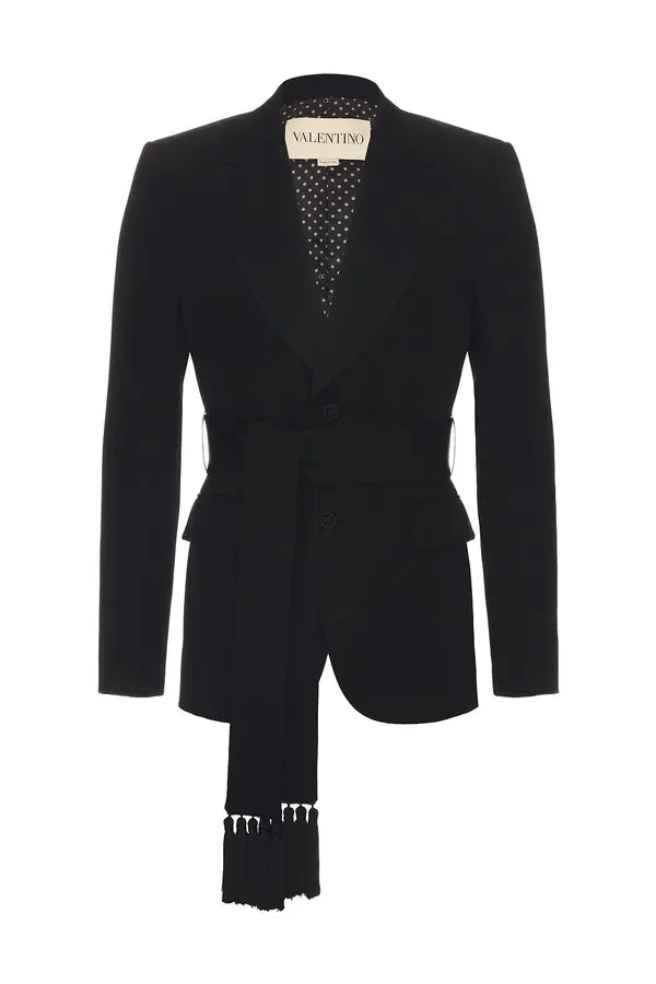 Valentino Garavani Classic Blazer Jacket In Black