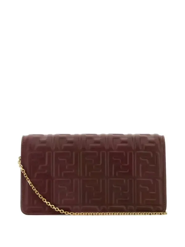 Fendi Small Embossed Baguette Shoulder Bag