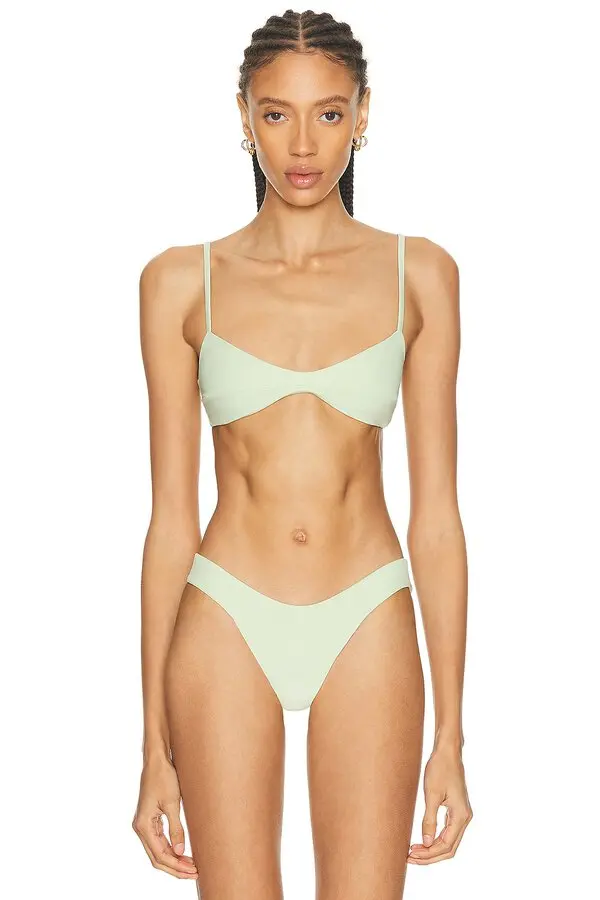 HAIGHT. Adjustable Monica Bikini Top - Canoas Green