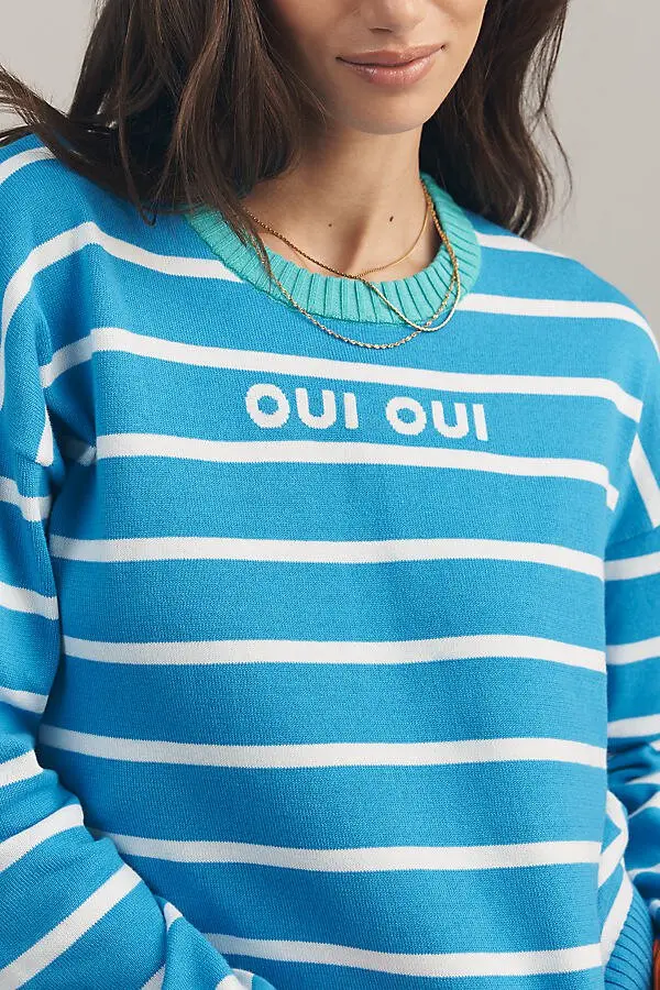 Sundry Oui Oui Colorblock Long-sleeve Pullover