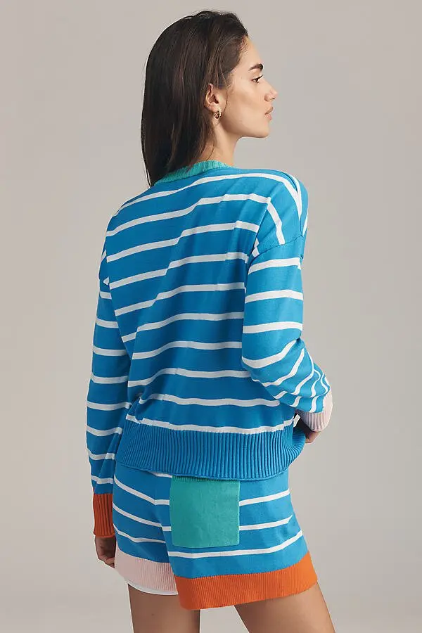 Sundry Oui Oui Colorblock Long-sleeve Pullover