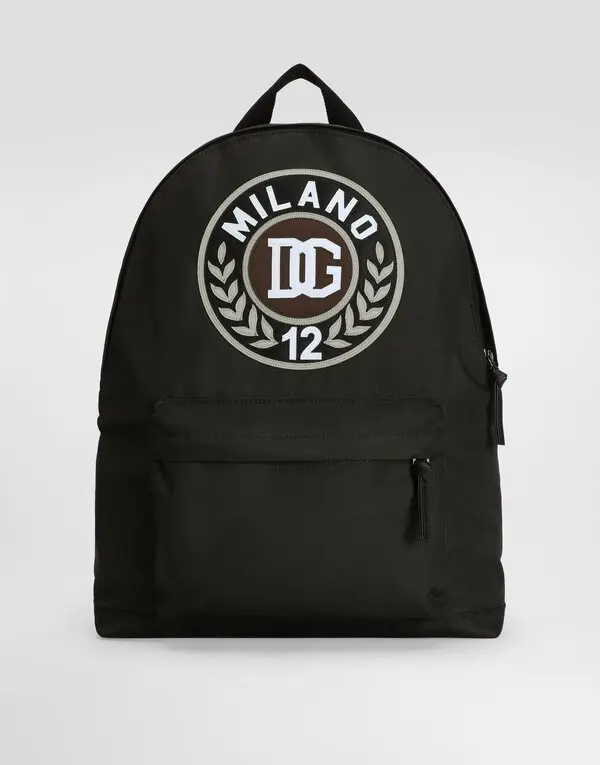 Dolce & Gabbana Nylon Backpack With Patch - Black