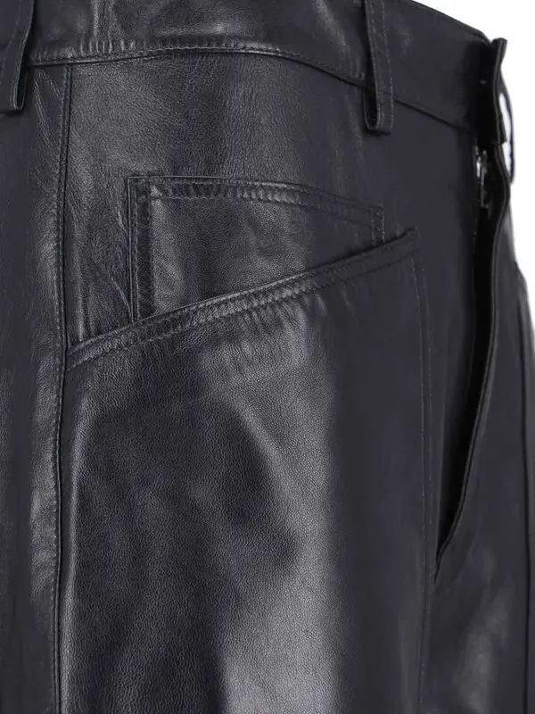 NILI LOTAN Shon Leather Pants - Black
