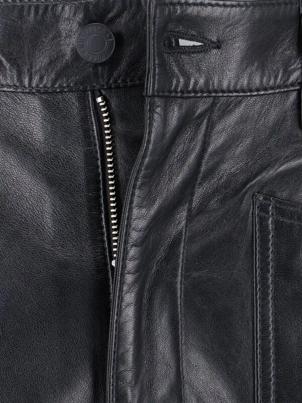 NILI LOTAN Shon Leather Pants - Black