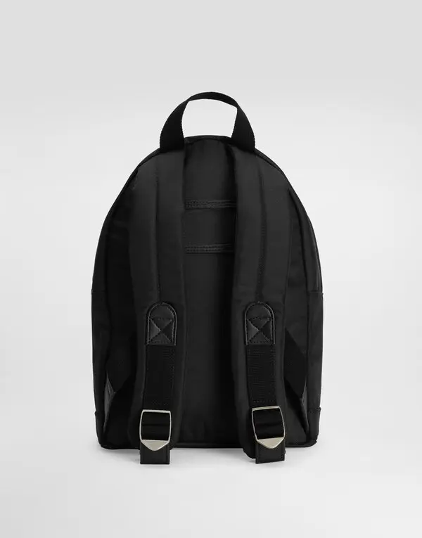 Dolce & Gabbana Nylon Backpack With Dg Patch - Black
