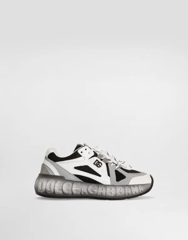 Dolce & Gabbana Dg Bounce 12 Nylon And Calfskin Sneakers