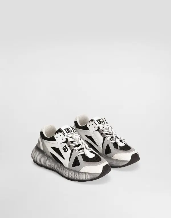Dolce & Gabbana Dg Bounce 12 Nylon And Calfskin Sneakers