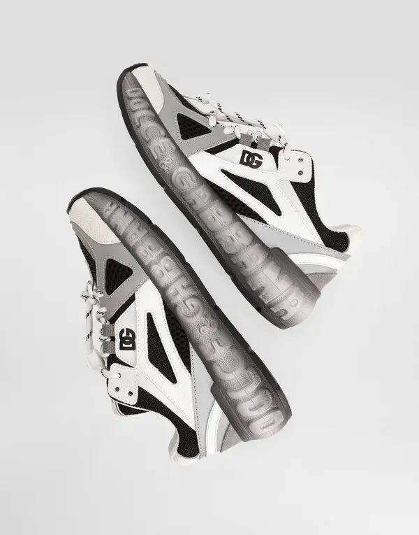 Dolce & Gabbana Dg Bounce 12 Nylon And Calfskin Sneakers