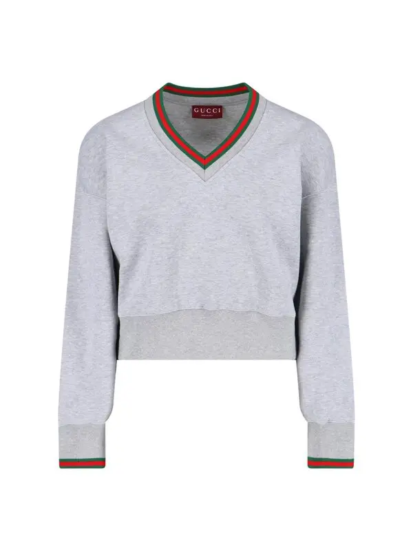 Gucci Web Sweater - Gray