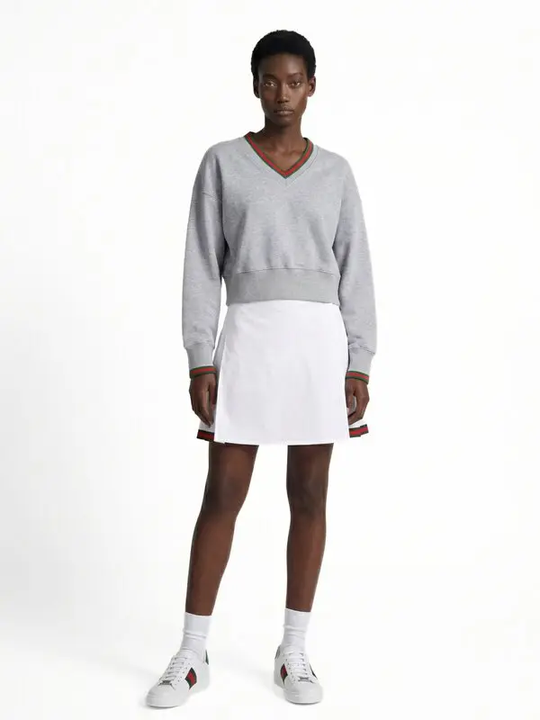Gucci Web Sweater - Gray