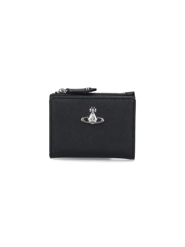 VIVIENNE WESTWOOD Victoria" Zip Card Holder - Black